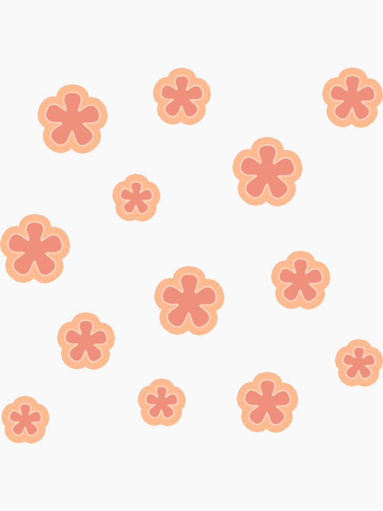 "Peachy flowers" Sticker for Sale by PaintPsd | Redbubble