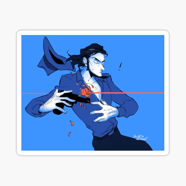 "Jigen daisuke blue" Sticker for Sale by ppa98986 | Redbubble