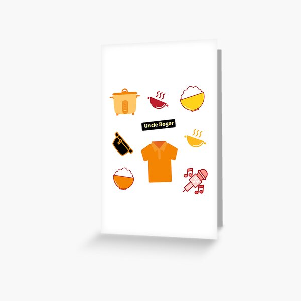 "Uncle Roger Sticker Pack/Pattern #1" Greeting Card for Sale by ...