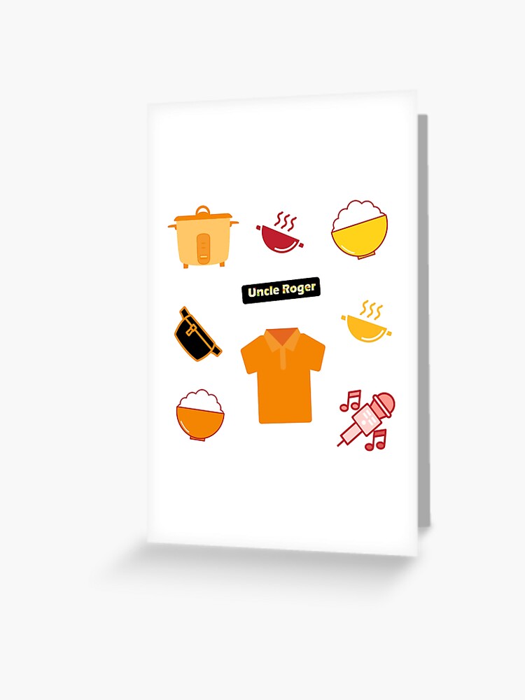 "Uncle Roger Sticker Pack/Pattern #1" Greeting Card for Sale by ...