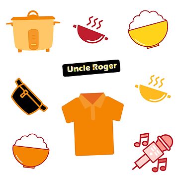 "Uncle Roger Sticker Pack/Pattern #1" Photographic Print for Sale by ...