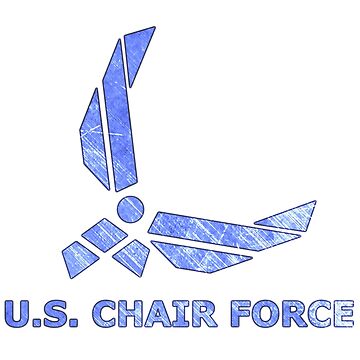 "CHAIR FORCE blue" Sticker for Sale by f-design | Redbubble