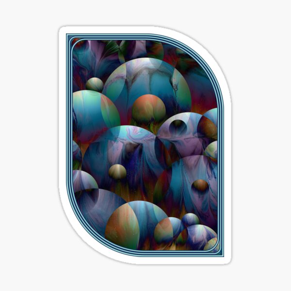 "Orbs 2: round spheres abstract" Sticker for Sale by kerravonsen ...