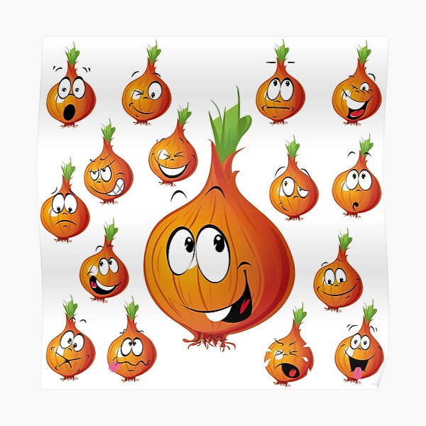 "Onion face expressions" Poster by Midhuna | Redbubble