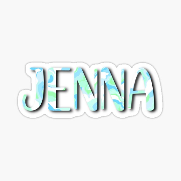 "Jenna" Sticker for Sale by dolphin1128 | Redbubble