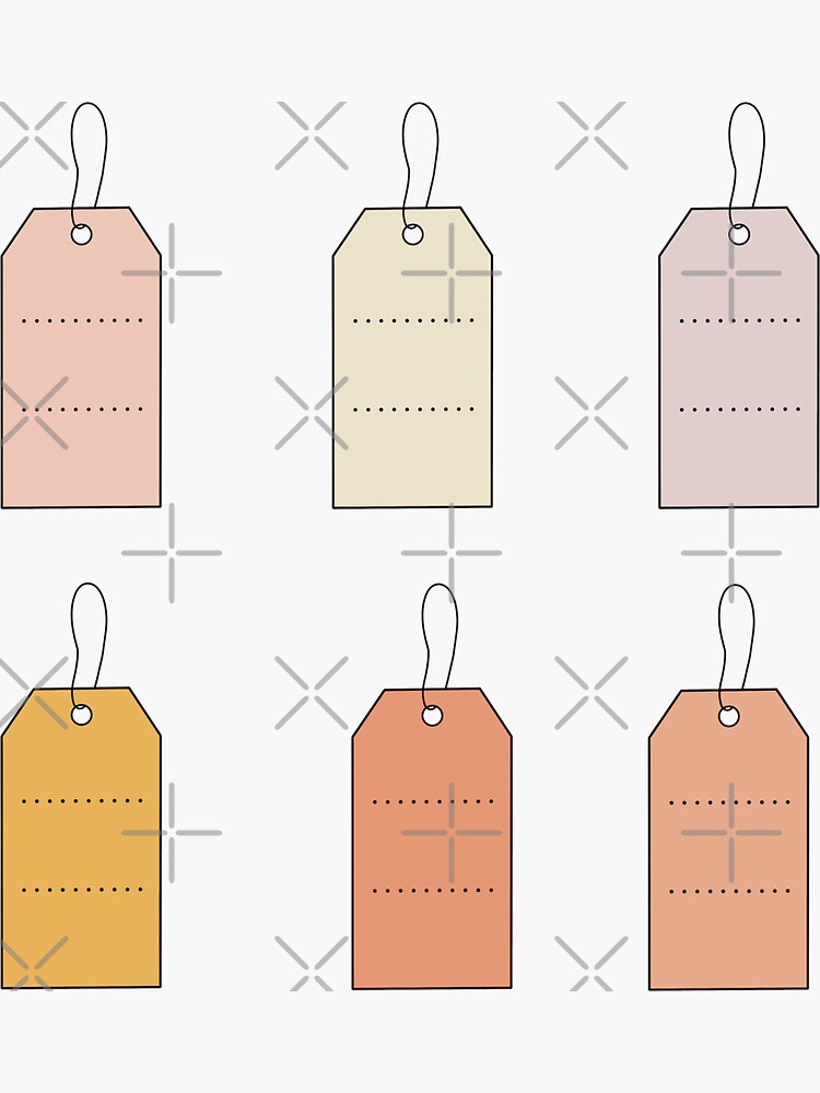 "Colourful tags Stickerpack " Sticker for Sale by Inspiredbydavie ...