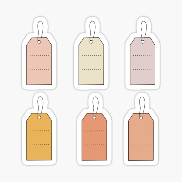 "Colourful tags Stickerpack " Sticker for Sale by Inspiredbydavie ...