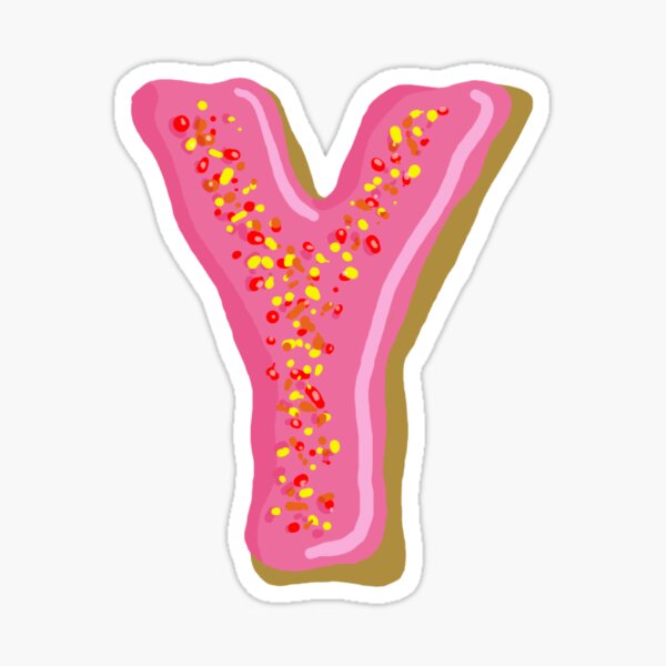 "Donut Letter Y" Sticker for Sale by Coolprints1 | Redbubble