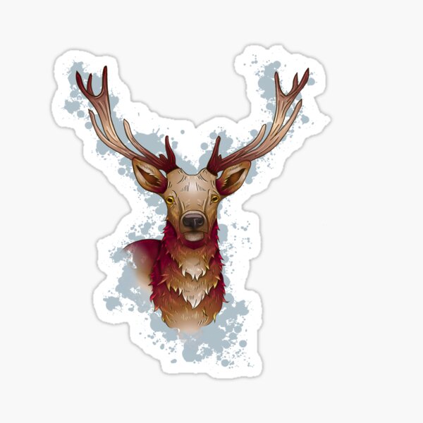 "Deer" Sticker for Sale by JBallArt | Redbubble