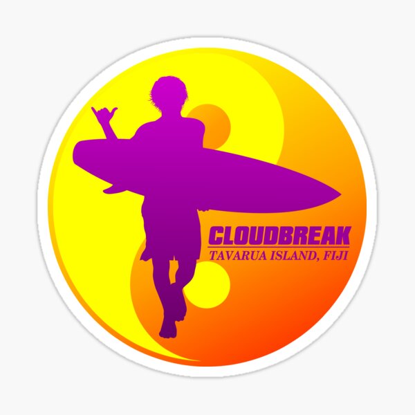 "Surf Cloudbreak (SRF)" Sticker by curranmorgan | Redbubble