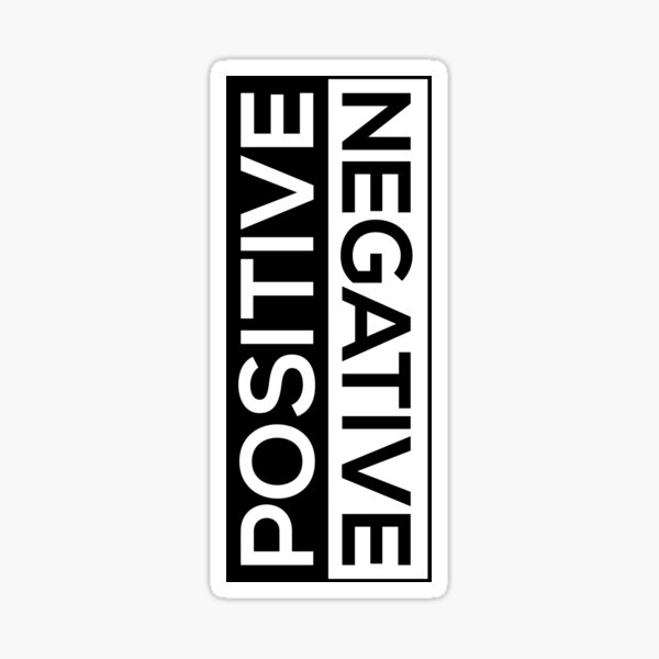 "Positive Negative" Sticker for Sale by ahmadbeg10 | Redbubble