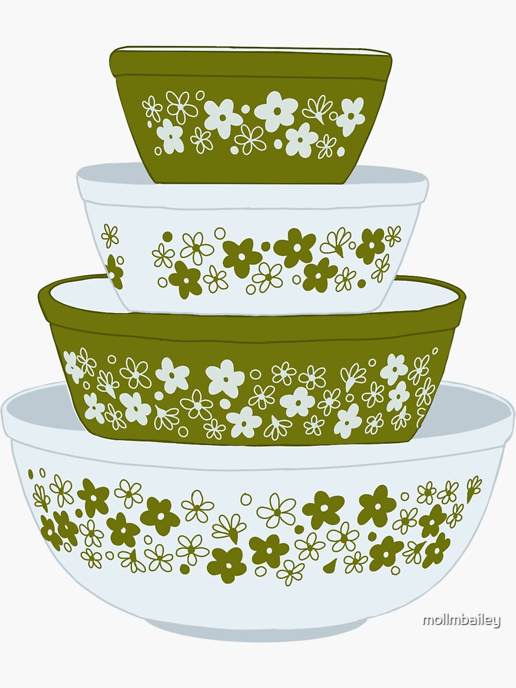 "Pyrex Vintage Sticker " Sticker by mollmbailey | Redbubble