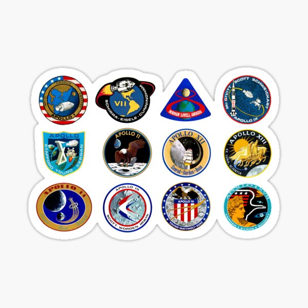 "Apollo Missions" Sticker for Sale by Pui100Shop | Redbubble