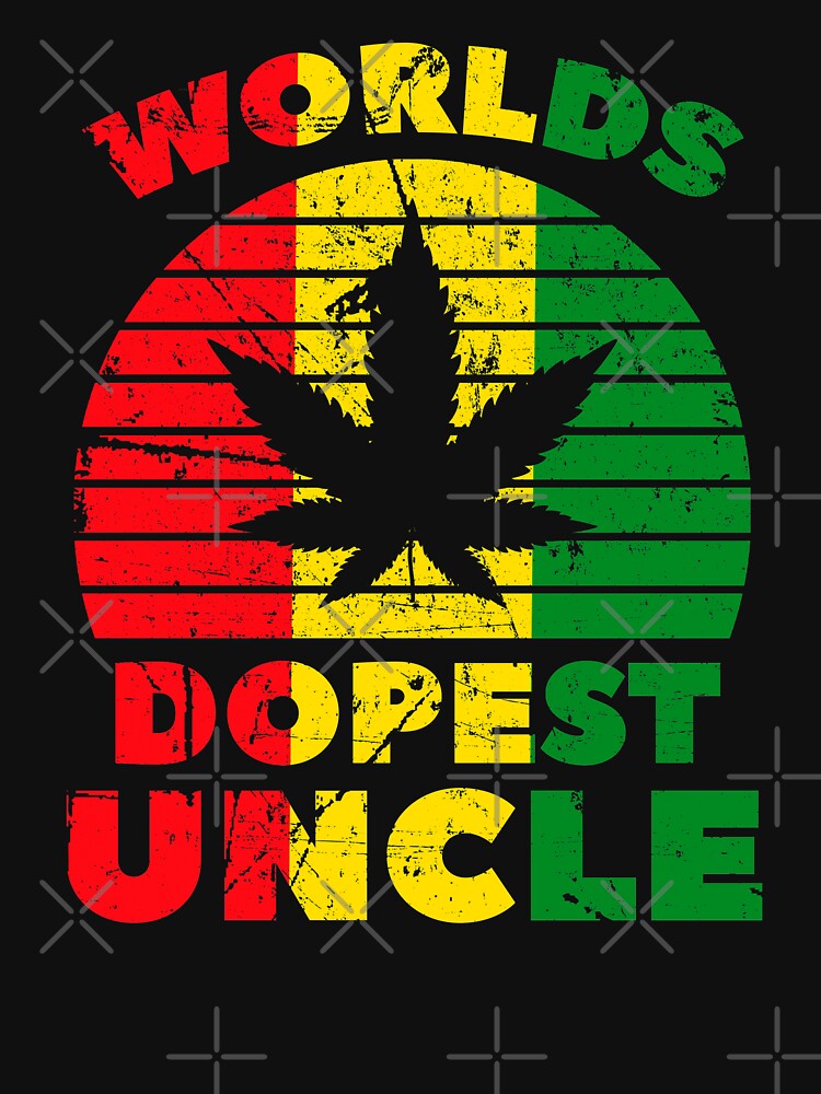 "Rasta Jamaica Worlds Dopest Uncle Rastafari Color" T-shirt by ...
