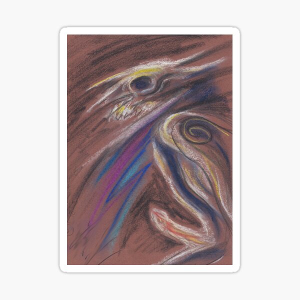 "Death God colour version." Sticker for Sale by FerretSteph | Redbubble