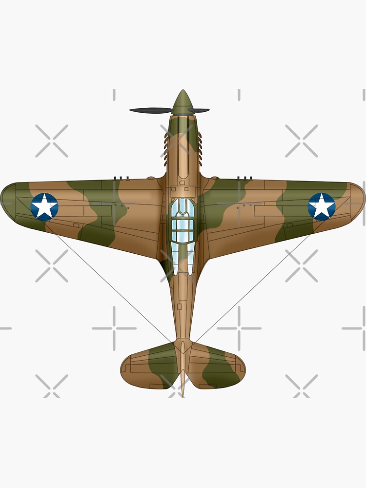 "The P-40 Warhawk" Sticker for Sale by rogue-design | Redbubble