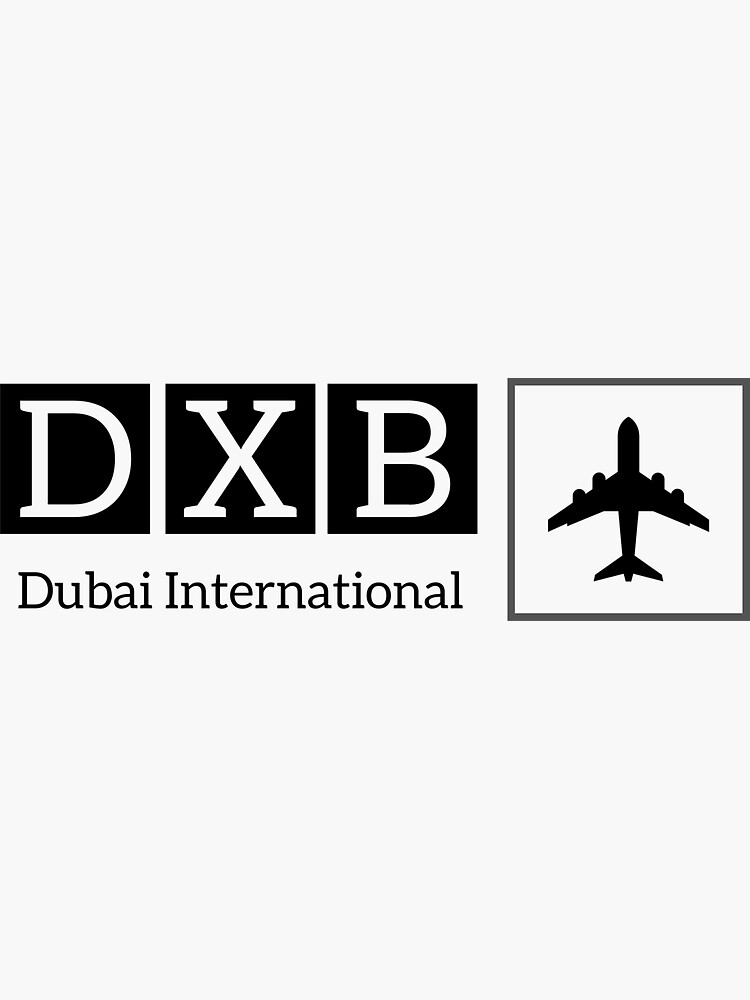 "DXB - Dubai" Sticker for Sale by ClassyGeek1 | Redbubble