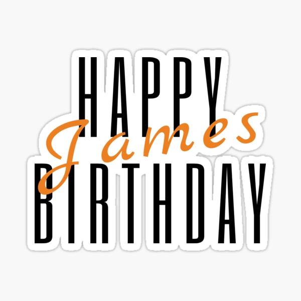 Happy Birthday James Clip Art