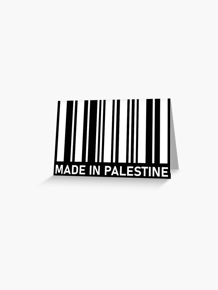 Grußkarte for Sale mit " MADE IN PALESTINE Barcode" von ABGdesigns ...