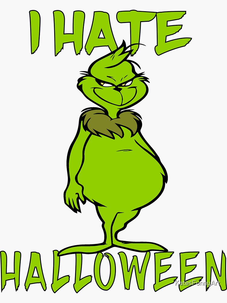 "Anti Halloween I Hate Halloween, Sarcastic Saying Meme" Sticker for ...