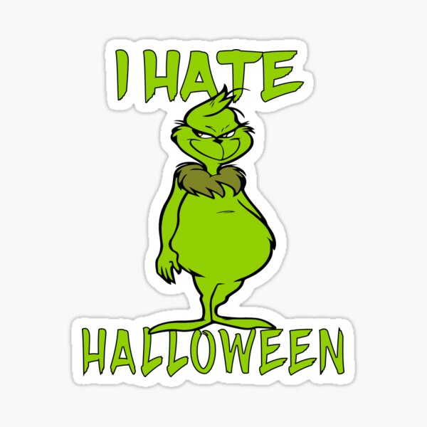 "Anti Halloween I Hate Halloween, Sarcastic Saying Meme" Sticker for ...