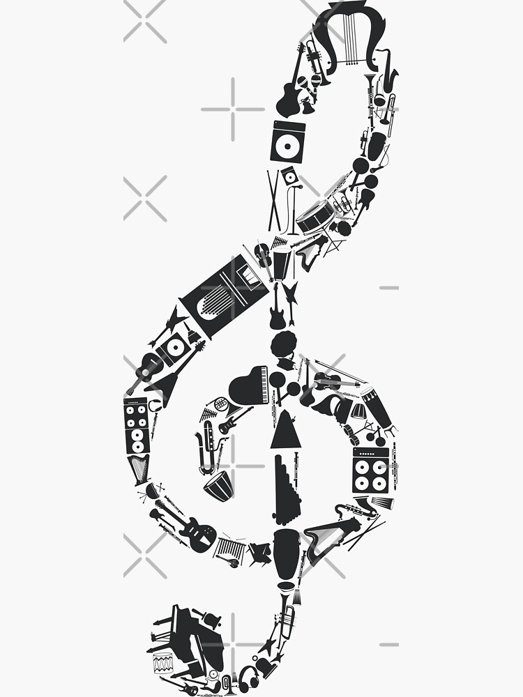 "Aesthetic Music Note" Sticker for Sale by SAVWIS | Redbubble