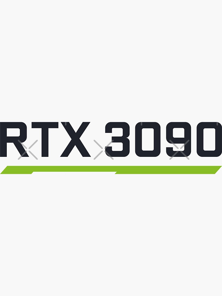 "RTX 3090 name, black letters" Sticker for Sale by Smartyboyx14 | Redbubble