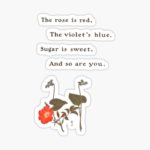 "Romantic relationship poem" Sticker by AnujShah7 | Redbubble