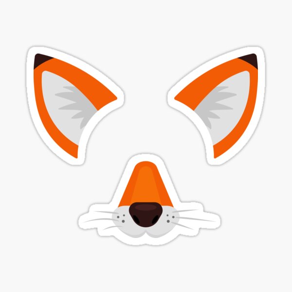 "Cute Fox Face" Sticker for Sale by kimoufaster | Redbubble