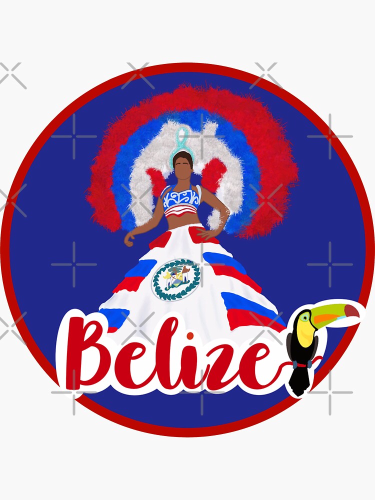 "Belize " Sticker for Sale by SimplyVanza | Redbubble