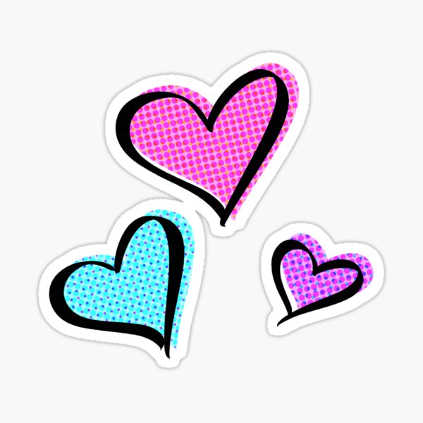 "Cute Hearts" Sticker for Sale by averiillustrate | Redbubble