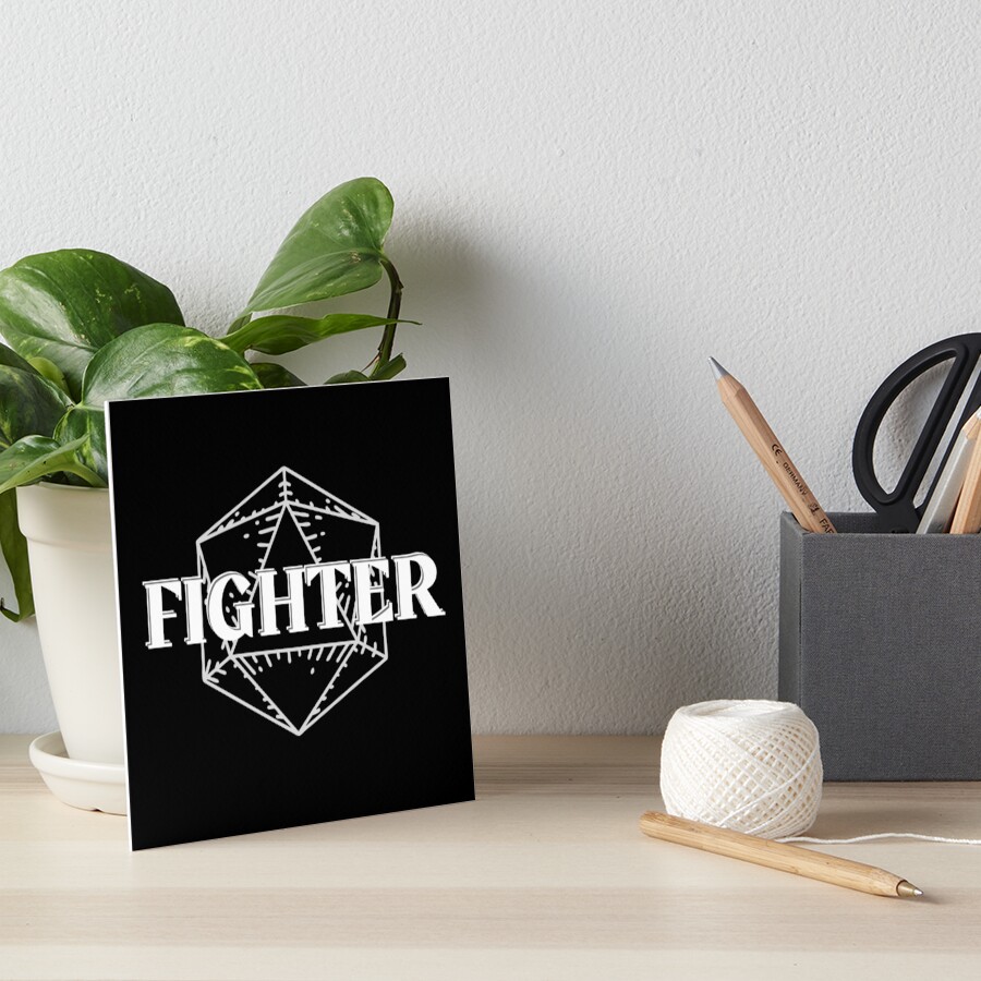 "DnD Fighter Class Symbol D20 Print" Art Board Print for Sale by ...