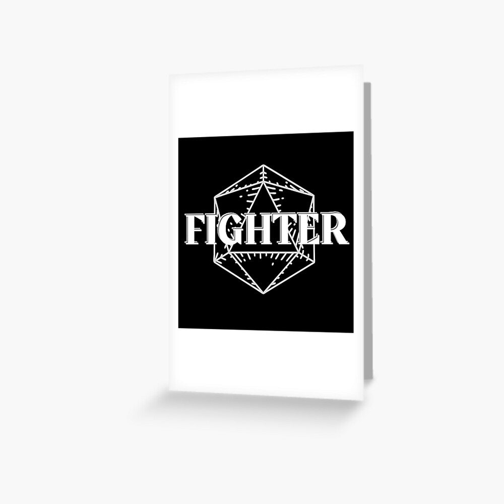 "DnD Fighter Class Symbol D20 Print" Greeting Card by ToplineDesigns ...