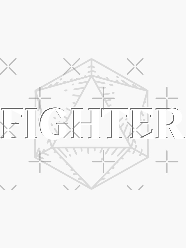 Pegatina «DnD Fighter Class Symbol D20 Imprimir» de ToplineDesigns ...