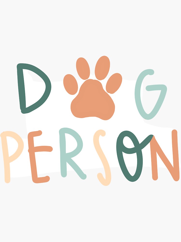 "dog person" Sticker for Sale by emiliebeals | Redbubble