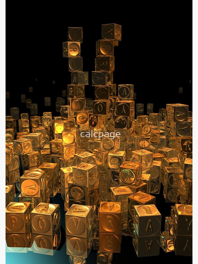 "Stacked Gold: POV RAY CGI!" Spiral Notebook for Sale by calcpage ...