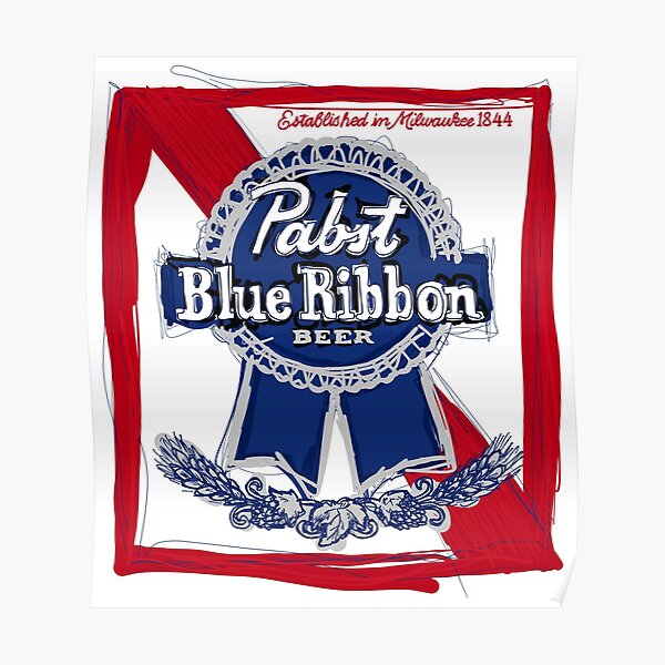 "Pabst Blue Ribbon POP" Poster by shtem | Redbubble