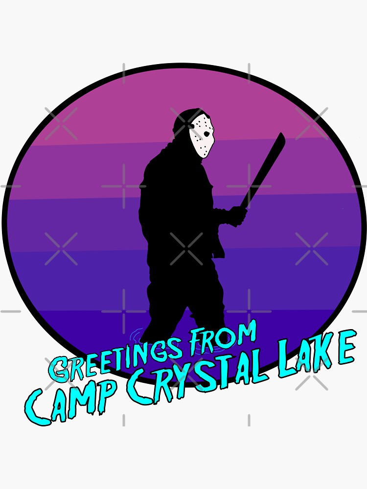"Camp Crystal Lake" Sticker for Sale by MrPrestige | Redbubble