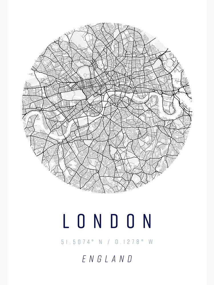 "London Street Map Art" Sticker by flyawaymaps | Redbubble