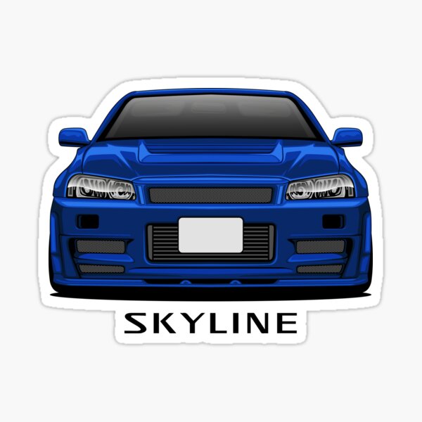 Nissan Skyline Gtr R34 Stickers | Redbubble
