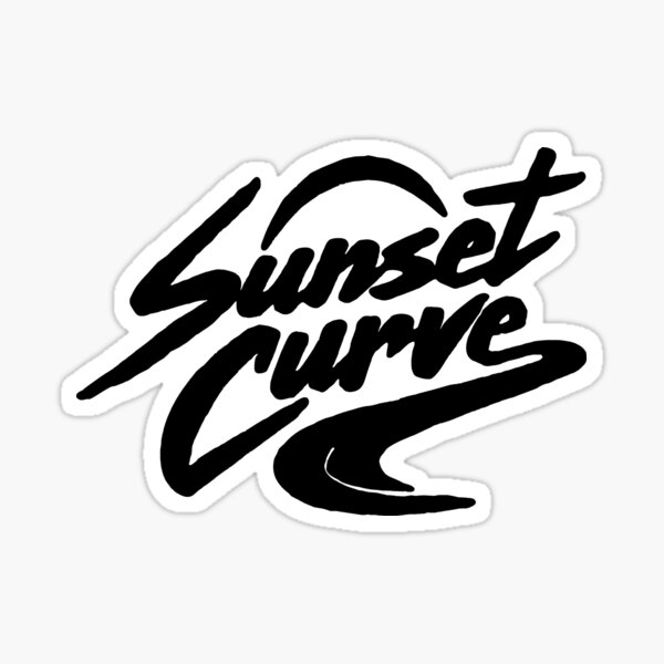 "Sunset Curve Band Logo" Sticker for Sale by Justinnovate | Redbubble