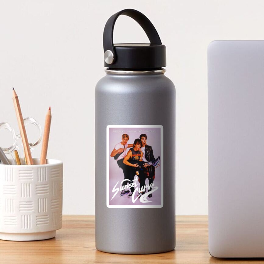 "Sunset Curve band poster" Sticker for Sale by Robyncutforth | Redbubble