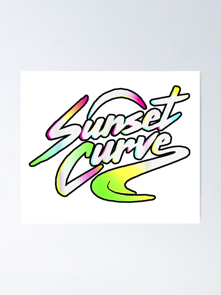"Sunset Curve Band Logo" Poster for Sale by Justinnovate | Redbubble