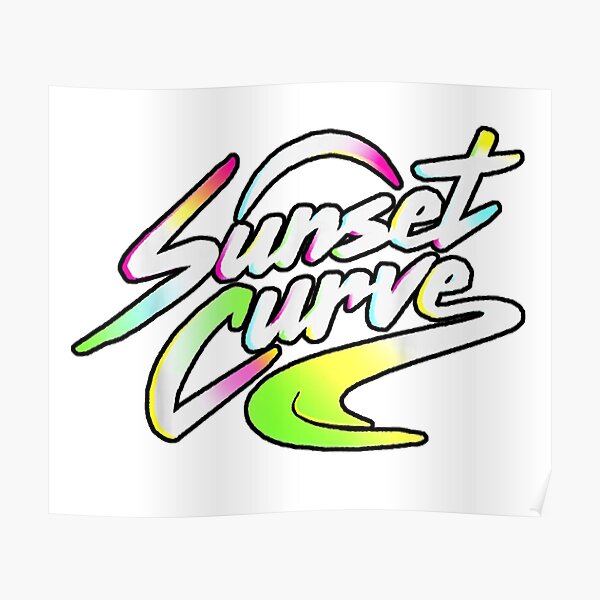 "Sunset Curve Band Logo" Poster for Sale by Justinnovate | Redbubble