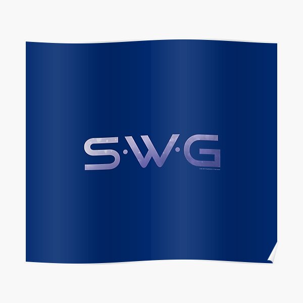 Póster «Logotipo degradado de color púrpura "SWG" (Single White Glove ...