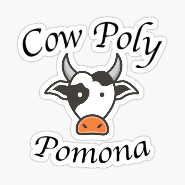 "Go Cow Poly Pomona" Sticker for Sale by AgAmbassadorCPP | Redbubble