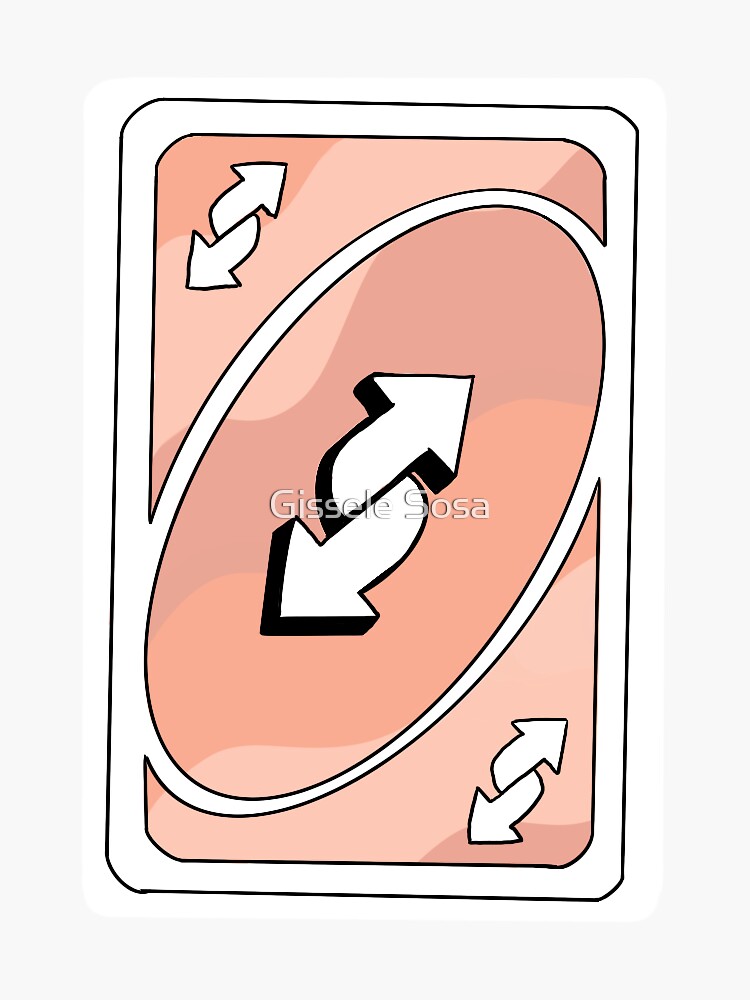 "Uno Reverse Pink" Sticker for Sale by arrow3002 | Redbubble