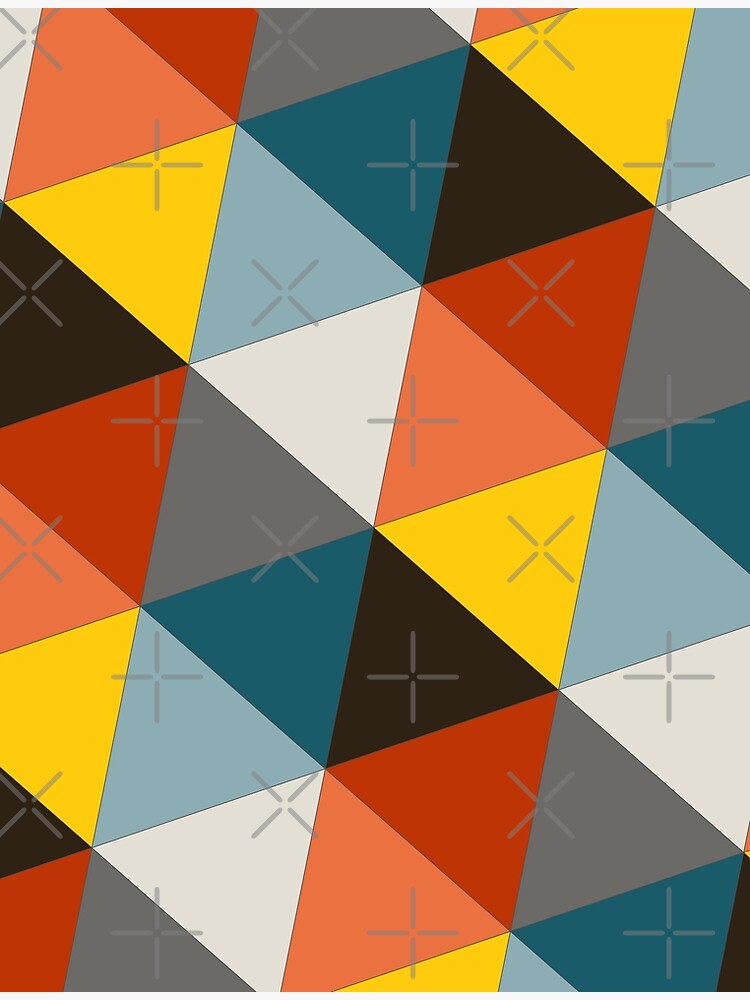 Steve Zissou Small Triangles - Wes Anderson Palette Patterns Premium ...