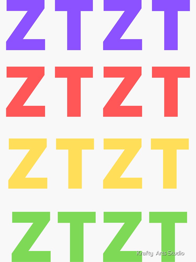 "ZTZT Design" Sticker for Sale by loulou1964 | Redbubble
