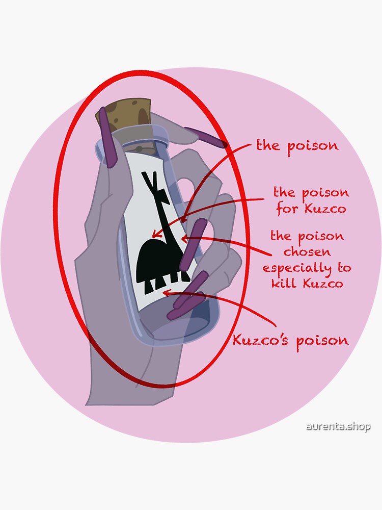 "Kusco’s Poison Emperors New Groove" Sticker by squidneyplez | Redbubble